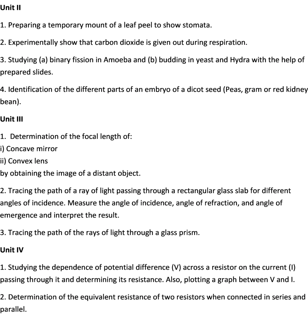 CBSE Class 10 Science Syllabus Free PDF Download